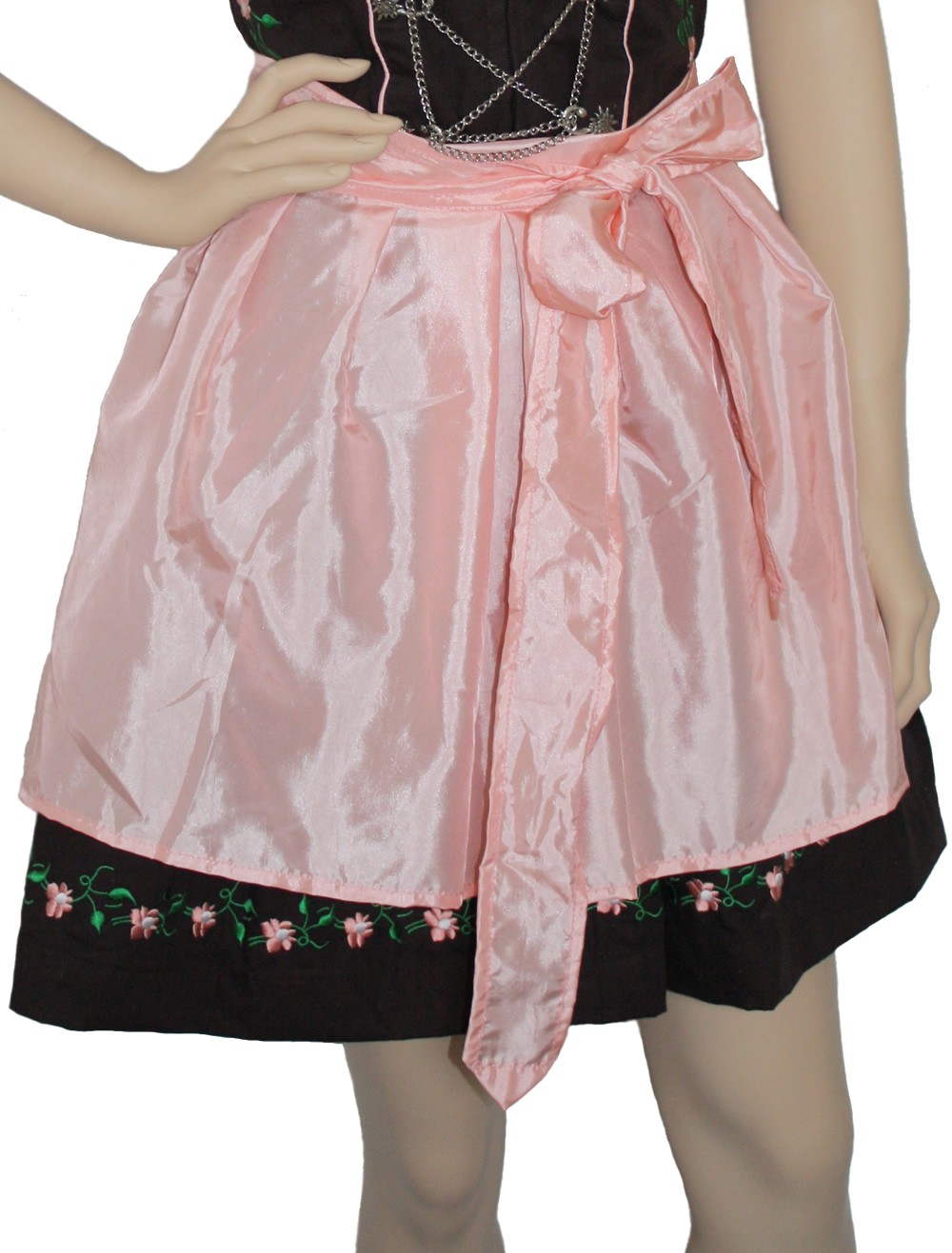 Dirndl Apron ,Shiny Dirndl Traditional Apron,Color: Pink