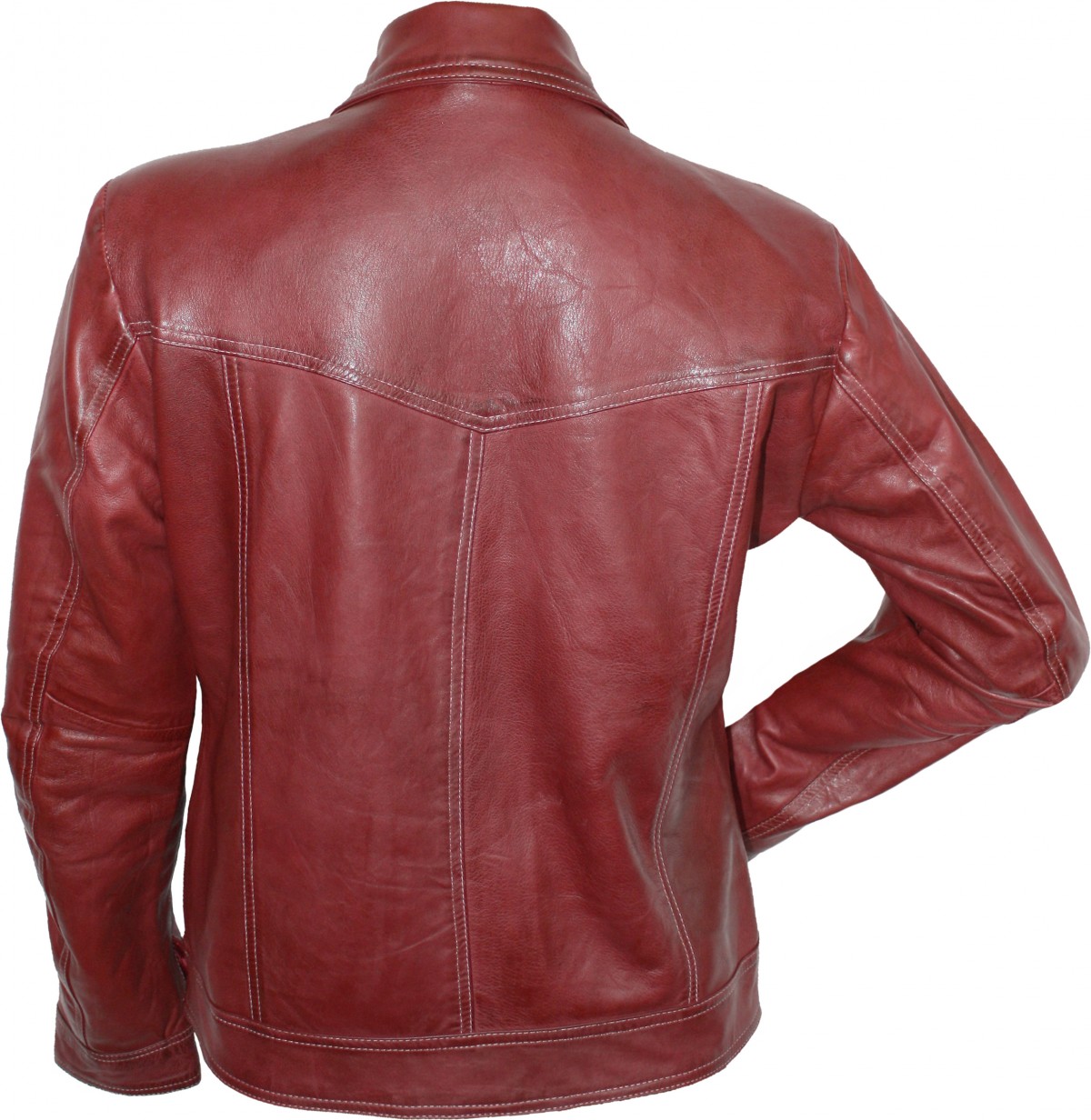 Damen Lederjacke Trend Fashion echtleder Jacke aus Lamm Nappa Leder rot